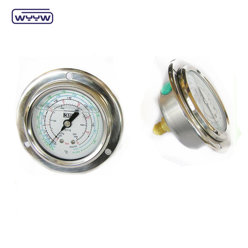 2.5" Bar Psi Flange Type Pressure Gauge Manometer Panel Mount